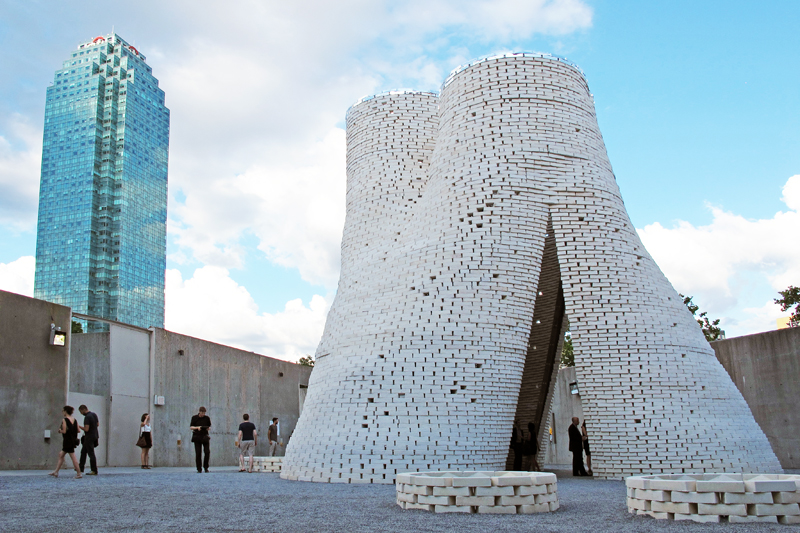 A Glittering Tower Built from Mushrooms Rises in the MoMA PS1 Courtyard ...