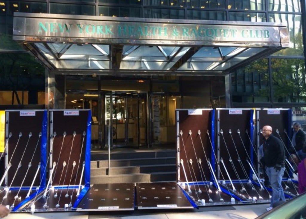 AquaFence Flood Barriers Pop Up at NYC Waterfront Buildings | 6sqft