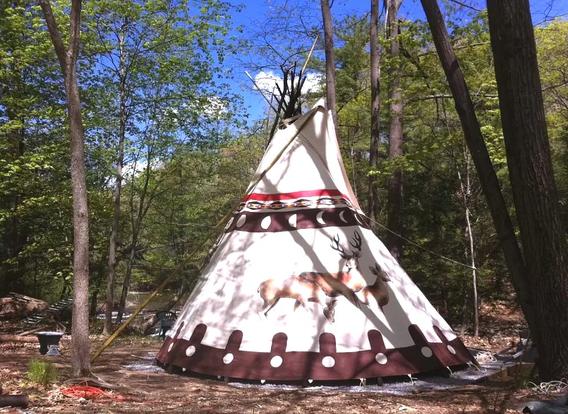 Camp Out in a Sioux Tipi on a Woodstock Waterfall for $168/Night | 6sqft