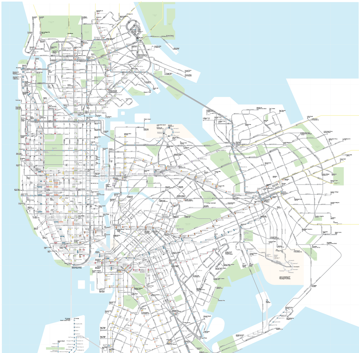 Mapping Subways, Buses, and Free Transfers in One Place | 6sqft