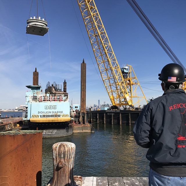 New York Wheel's first two pedestals arrive on Staten Island | 6sqft