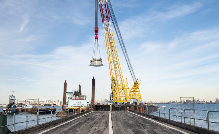 New York Wheel's first two pedestals arrive on Staten Island | 6sqft