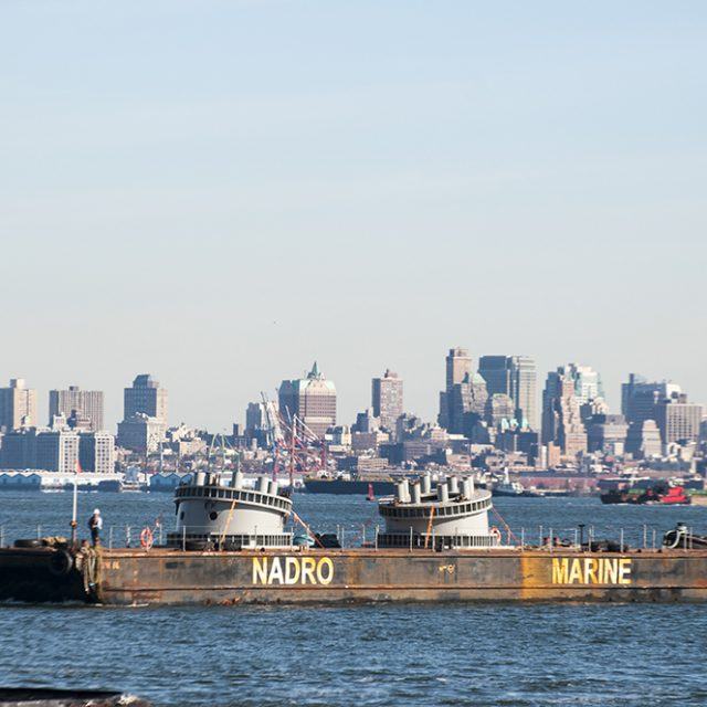 New York Wheel's first two pedestals arrive on Staten Island | 6sqft