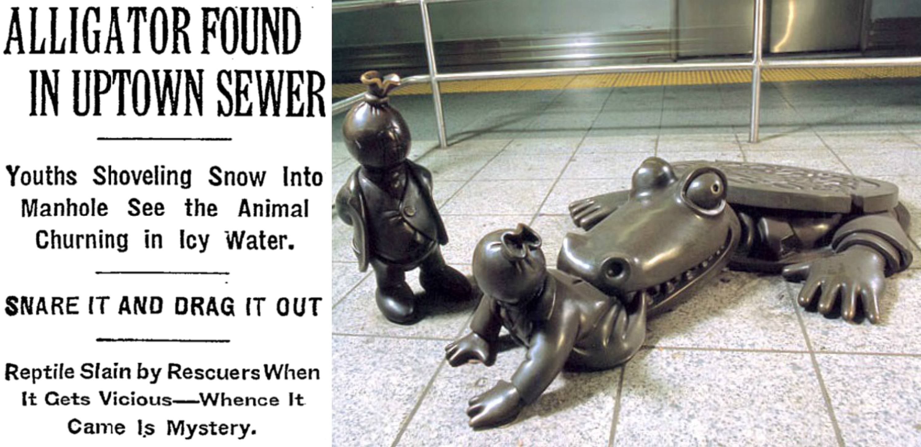 On this day in 1935, a 125-pound alligator was wrangled in an East ...