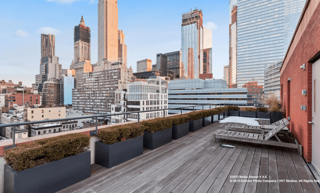 Marvel at the downtown Manhattan skyline from the many terraces of this ...