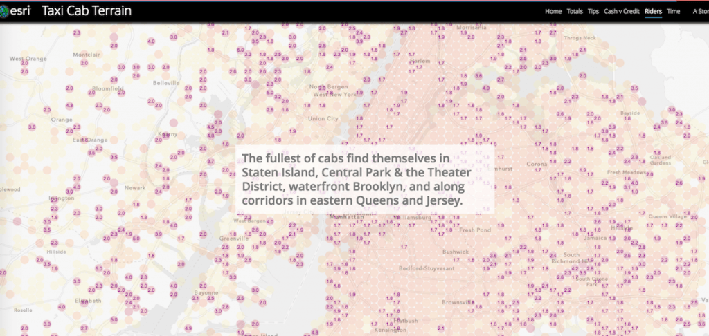 Taxi map shows where New Yorkers take cabs and how they pay for them ...