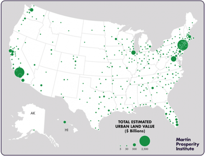 Study shows huge disparity in U.S. urban land value, with NYC making up ...