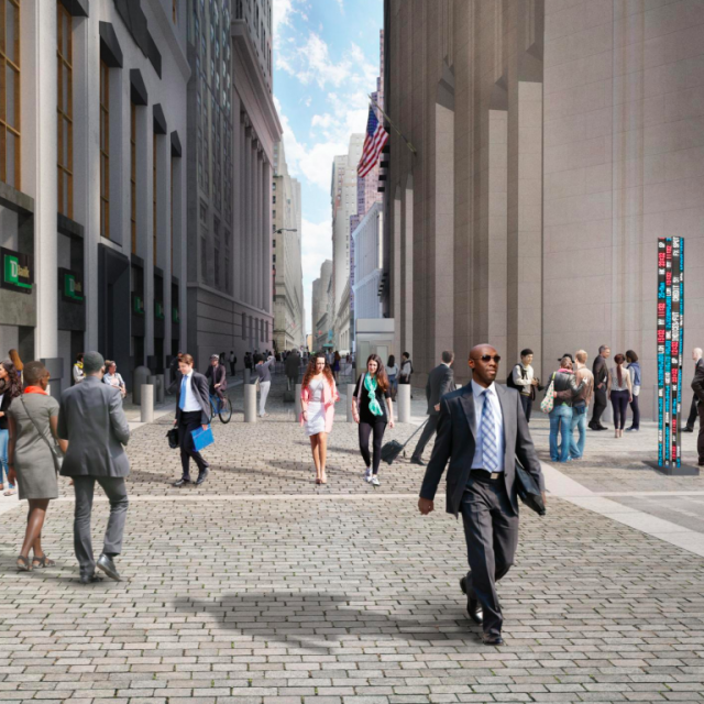 Proposal for NYSE district overhaul calls for curbless streets ...