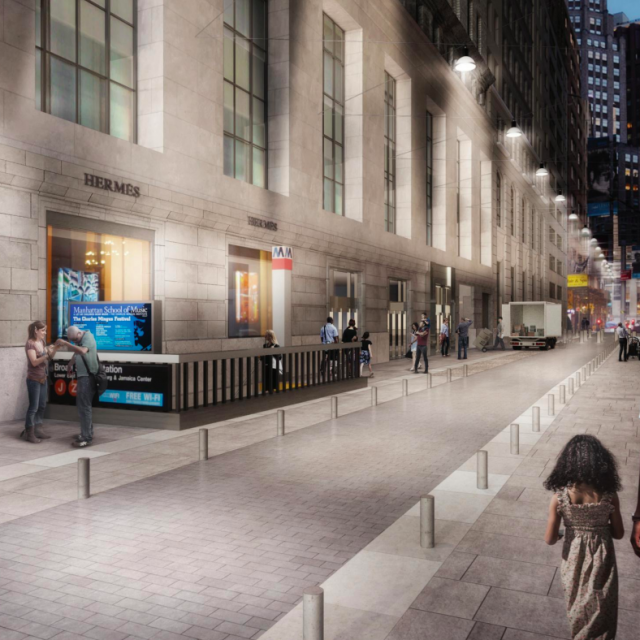 Proposal for NYSE district overhaul calls for curbless streets ...