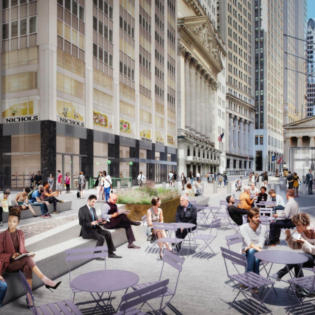 Proposal for NYSE district overhaul calls for curbless streets ...