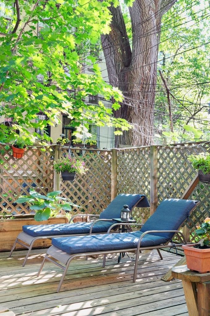 The backyard at this $1.2M Park Slope co-op is perfect for outdoor ...