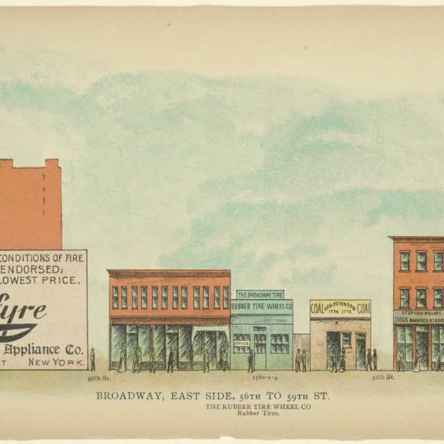 This block-by-block drawing shows Broadway in 1899 | 6sqft