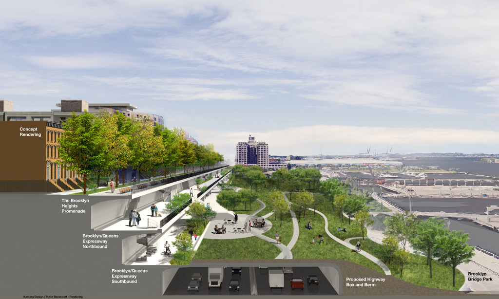 New proposal turns the BQE's triple cantilever into a three-level ...
