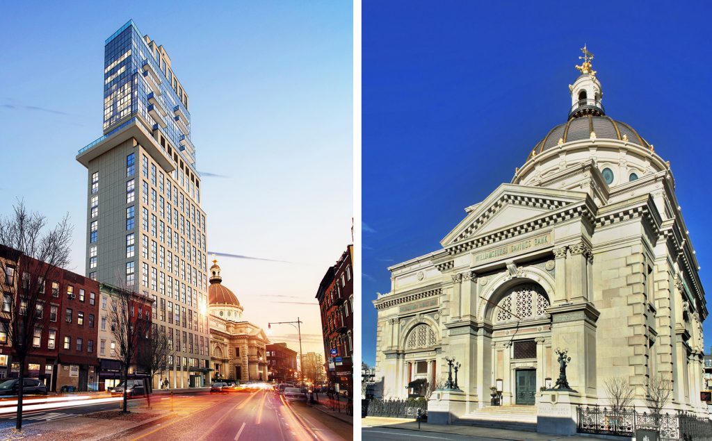 New rendering shows 277-foot tower rising next to Williamsburgh Savings ...