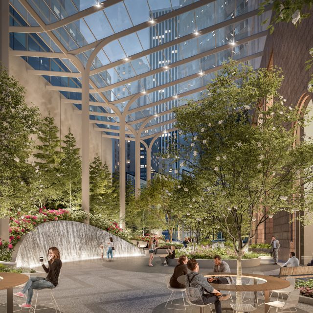 Snøhetta's transformed public garden at 550 Madison Avenue receives ...