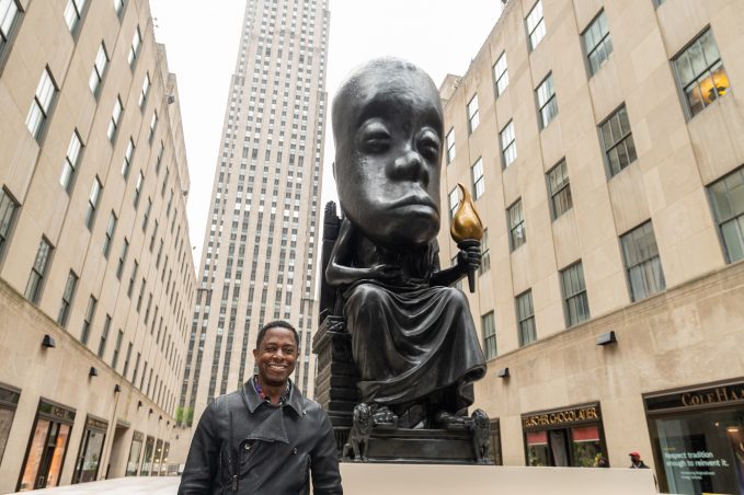 25-foot tall sculpture designed by Sanford Biggers takes over ...
