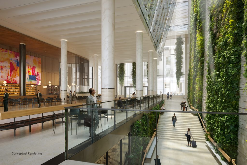 60 Wall Street revamp swaps out postmodern atrium for a skylight and ...