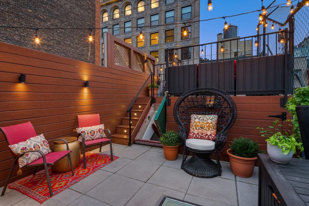 The two-level terrace is a private getaway at this $2.1M Greenwich ...