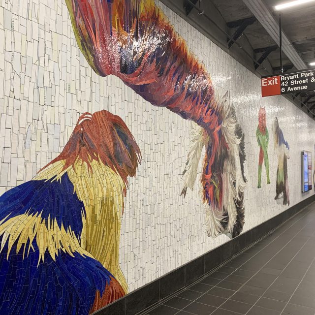 Colorful 'Soundsuits' mosaics by Nick Cave revealed at 42nd Street ...