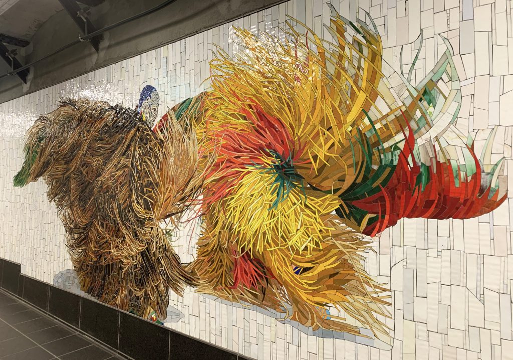 Colorful 'Soundsuits' mosaics by Nick Cave revealed at 42nd Street ...