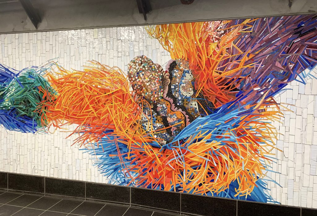 Colorful 'Soundsuits' mosaics by Nick Cave revealed at 42nd Street ...