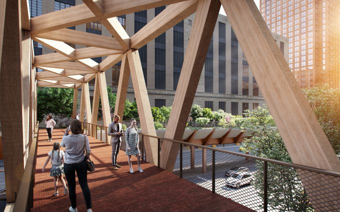 See the elevated pedestrian pathway that will connect the High Line to ...