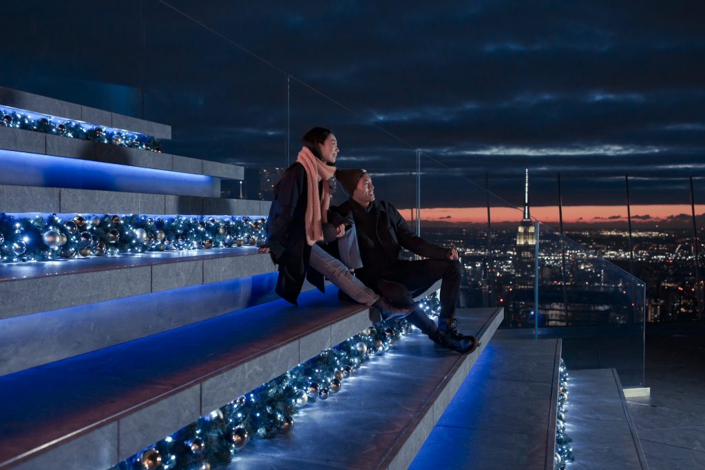 Edge switches on the holidays with 50,000 twinkling lights high over ...