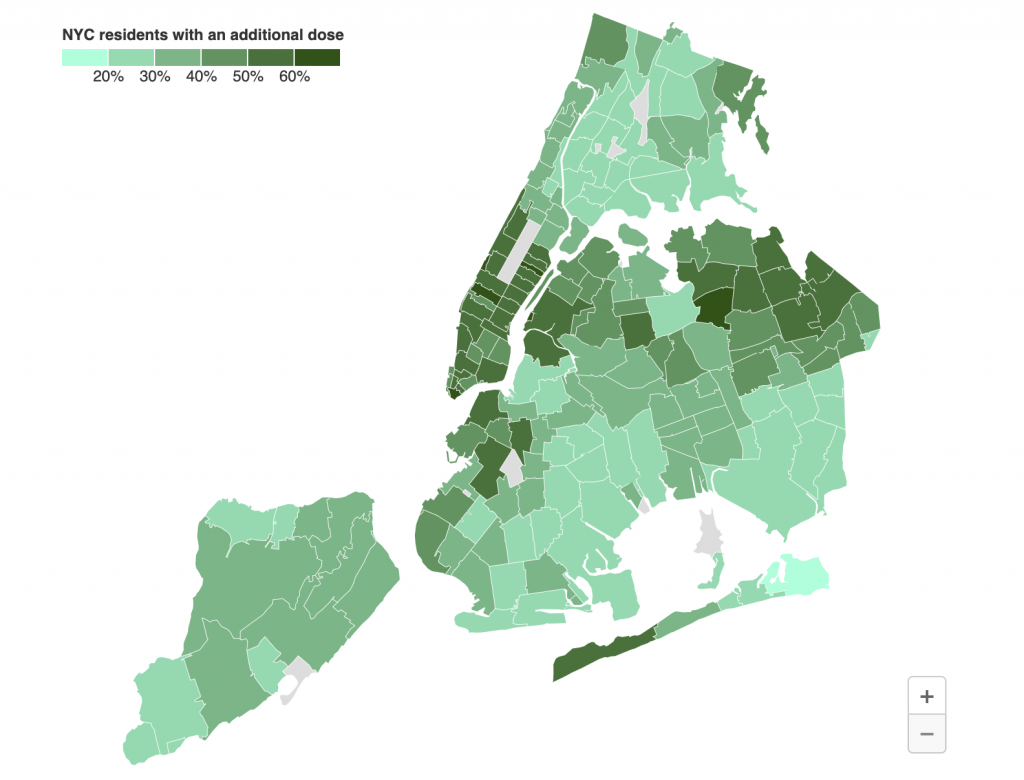 36% of New York City residents have received a Covid booster shot | 6sqft