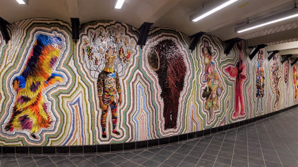 Nick Cave's vibrant 'Soundsuits' subway station mosaics capture the ...
