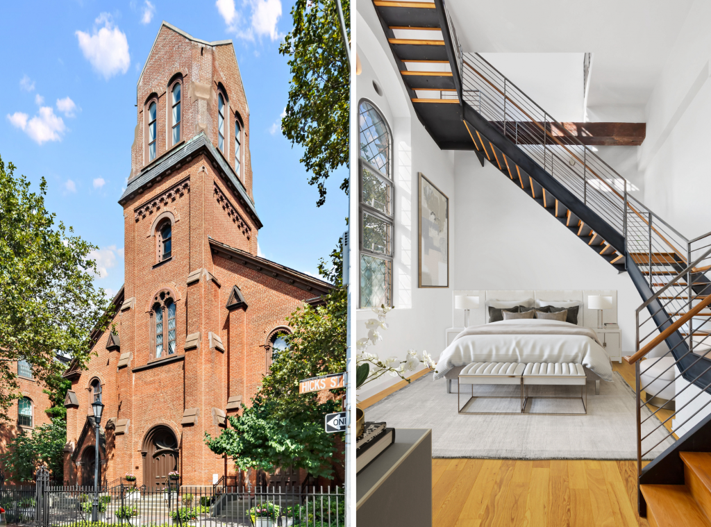 $3.5M triplex in a converted Cobble Hill church features original ...