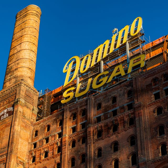 Iconic yellow 'Domino Sugar' sign returns to Brooklyn | 6sqft