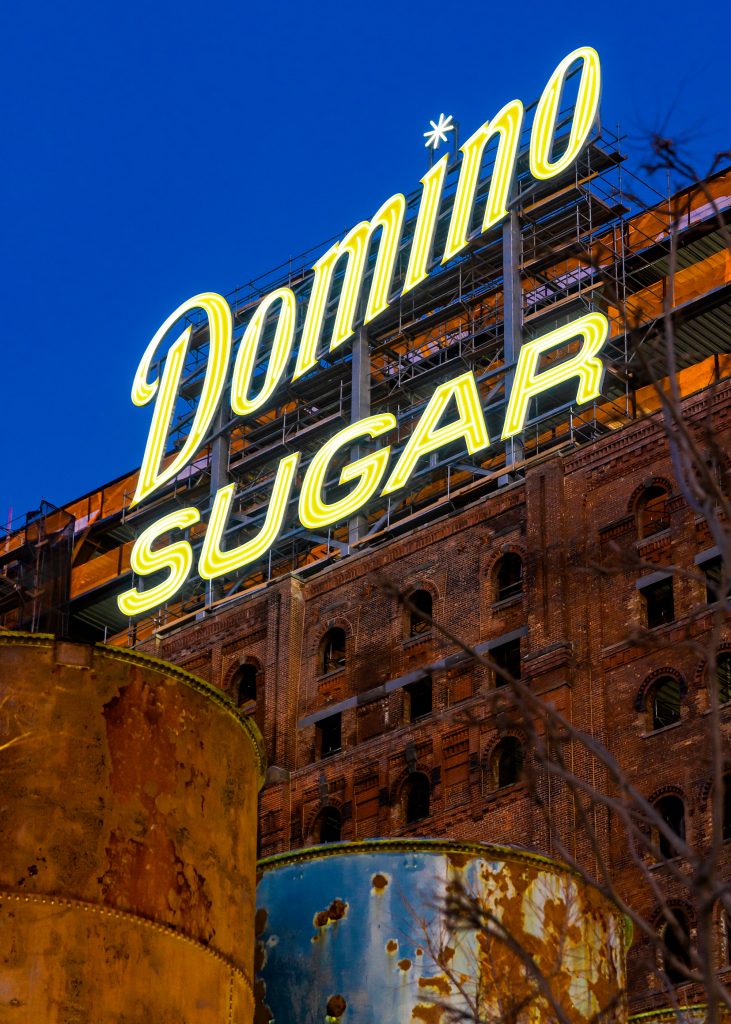 Iconic yellow 'Domino Sugar' sign returns to Brooklyn | 6sqft