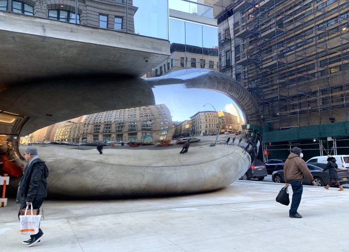 Anish Kapoor's bean sculpture is finally complete in Tribeca | 6sqft