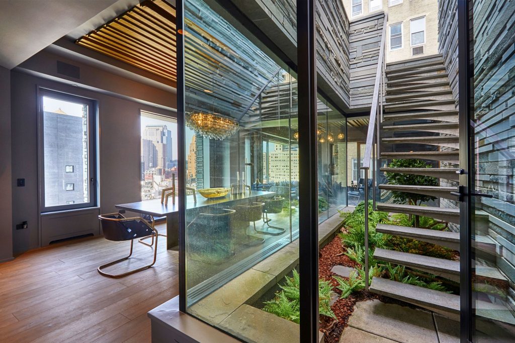 A planted glass atrium leads to huge private roof deck at this $6.25M ...